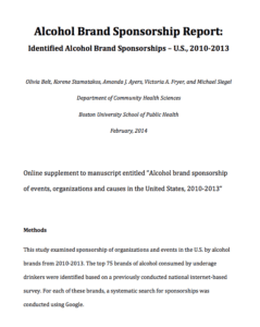 Sponsorship | Youth Alcohol Brands